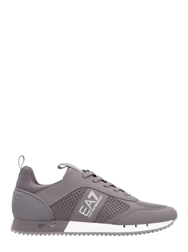 EA7 Cordura Panelled Round Toe Sneakers - Gray