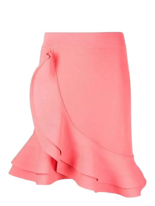 Alexander McQueen Ruffled Asymmetric Mini Skirt - Pink