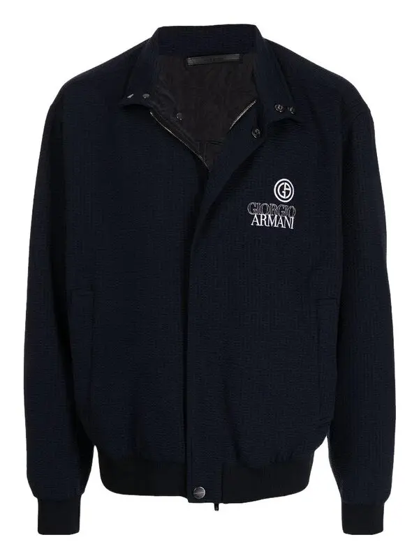 Giorgio Armani Logo Detail Jacket - Black