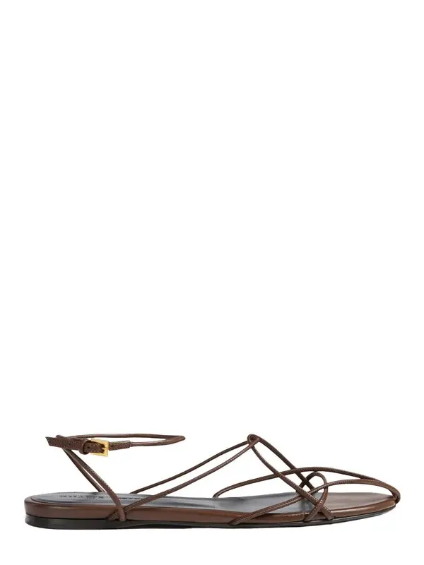 Khaite Loulou Sandals - Cigar Color