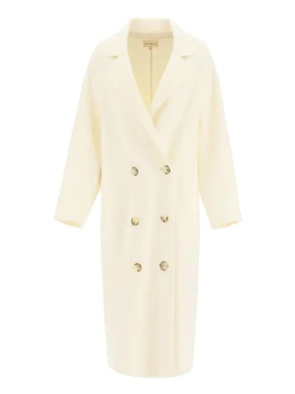 LOU LOU LONDON Borneo Double-breasted Coat - White