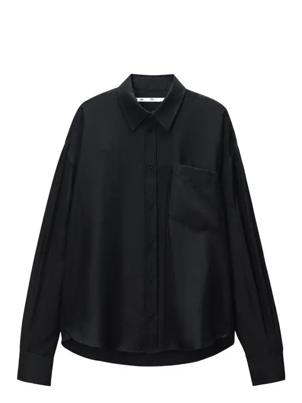 Alexander Wang Slashed Sleeve Shirt - Black