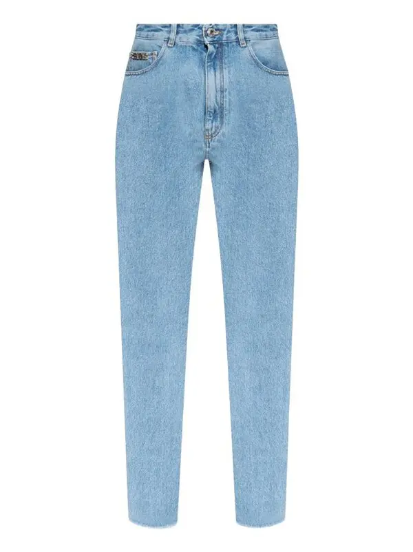 Gcds High-waist Straight-leg Jeans - Blue