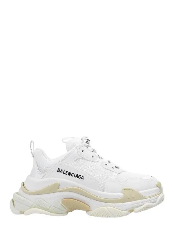 Balenciaga Triple S Lace-up Sneakers - White