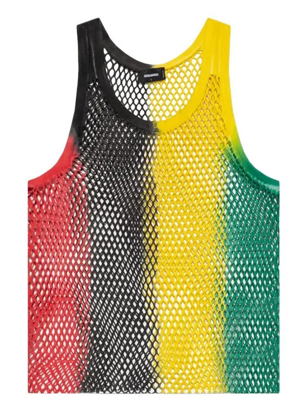 Dsquared2 Colour-block Mesh Tank Top - Multicolor