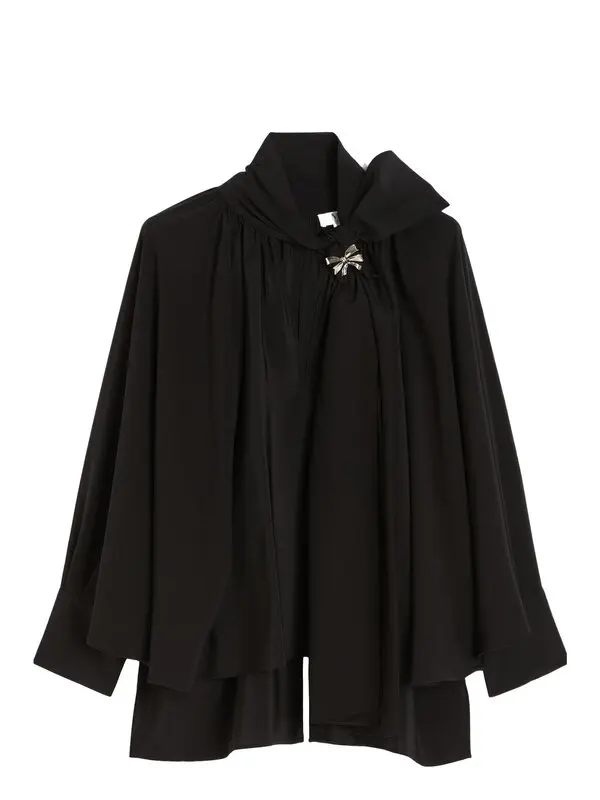 Max Mara Leonida Bow Plaque Shirt - Black
