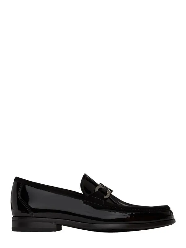 FERRAGAMO Gancini Love Loafers - Black