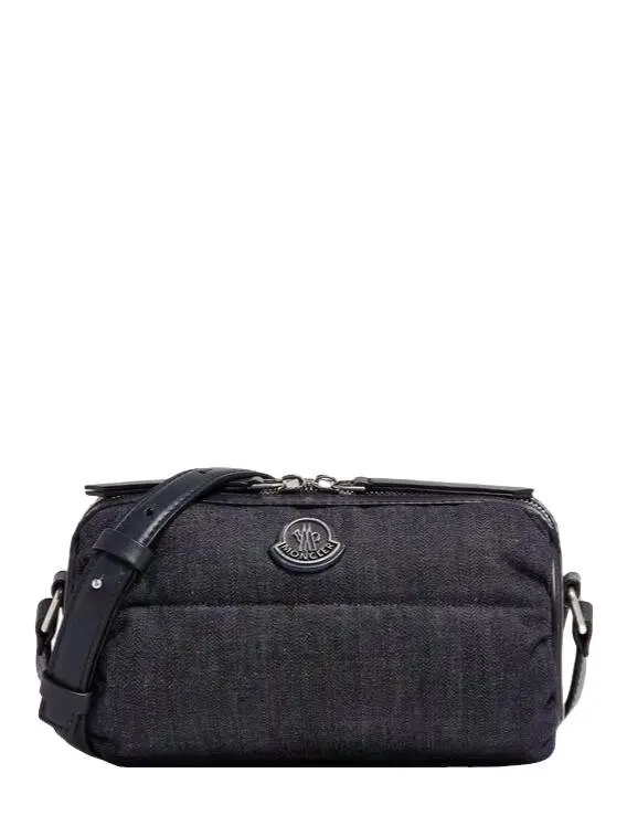 Moncler Keoni Denim Crossbody Bag - Blue