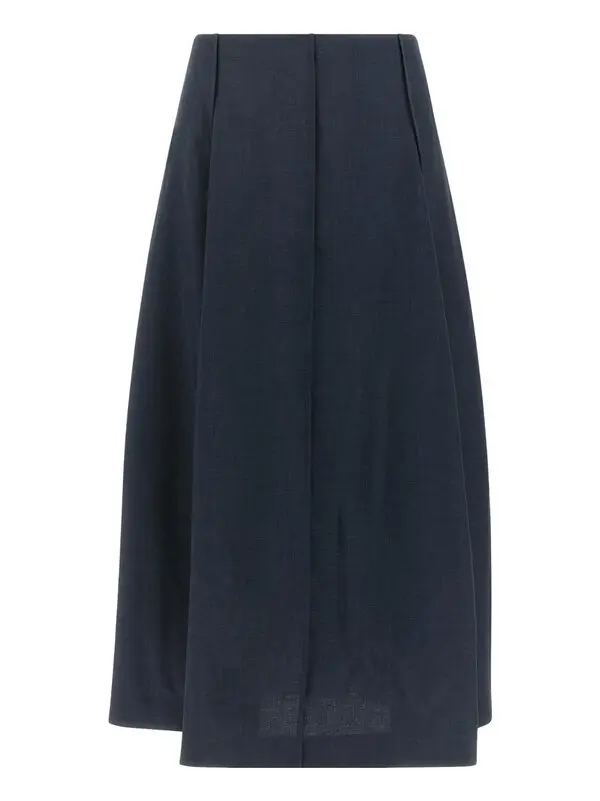 Theory Pleated Midi Skirt - Blue