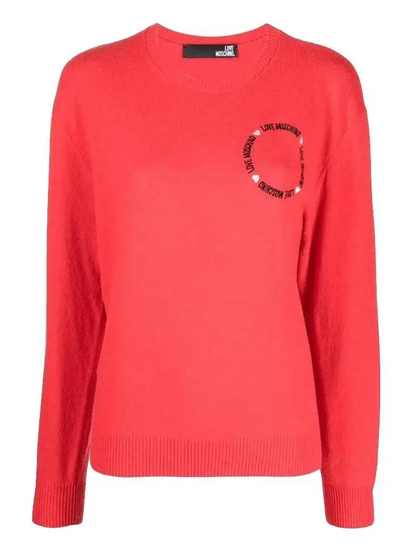 Moschino Chest Logo Pullover - Orange