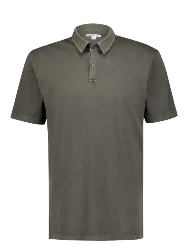 JAMES PERSE Short-sleeved Jersey Polo Shirt - Black