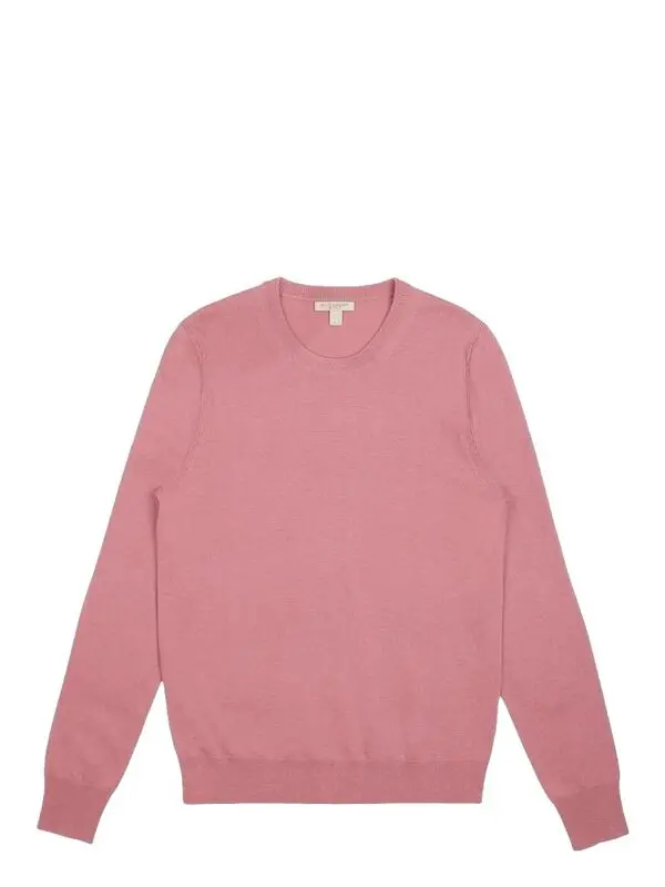 Burberry Long-sleeved Pullover With Round Collar - Pink