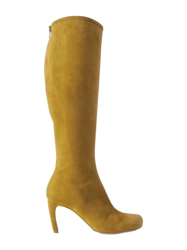 Dries Van Noten Knee-high Stiletto Boots - Mustard Yellow