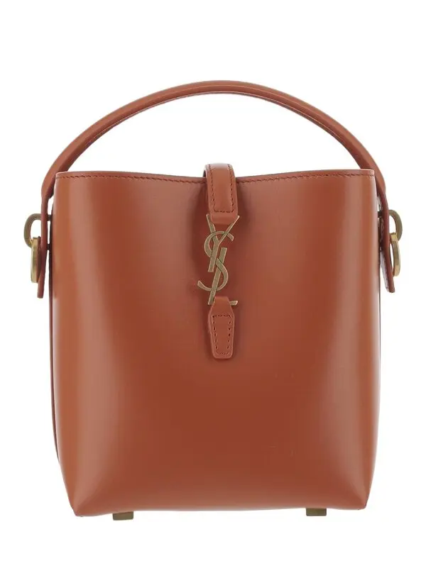 Saint Laurent Mini Le 37 Bucket Bag - Brown