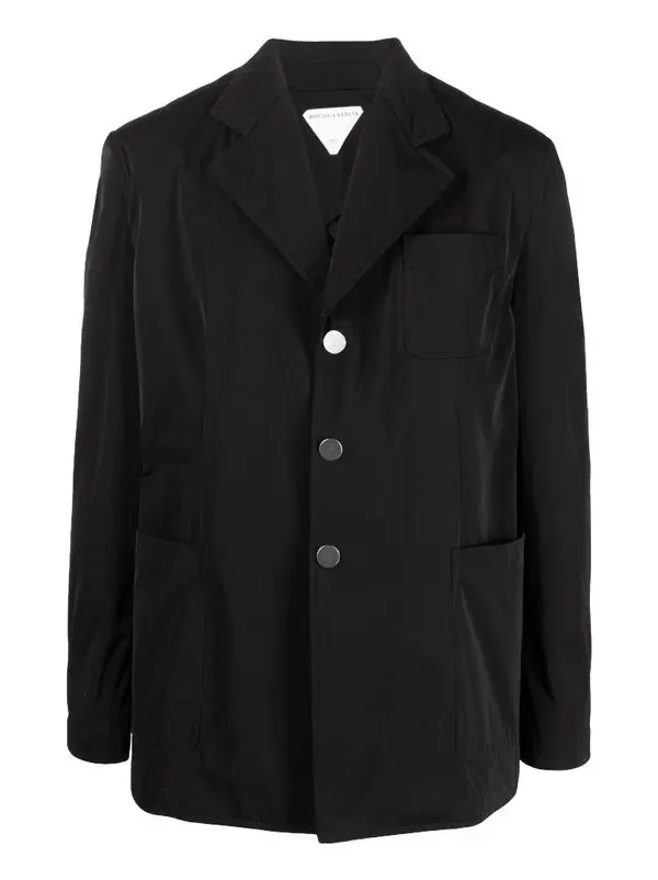 Bottega Veneta Single Breasted Long Sleeved Blazer - Black