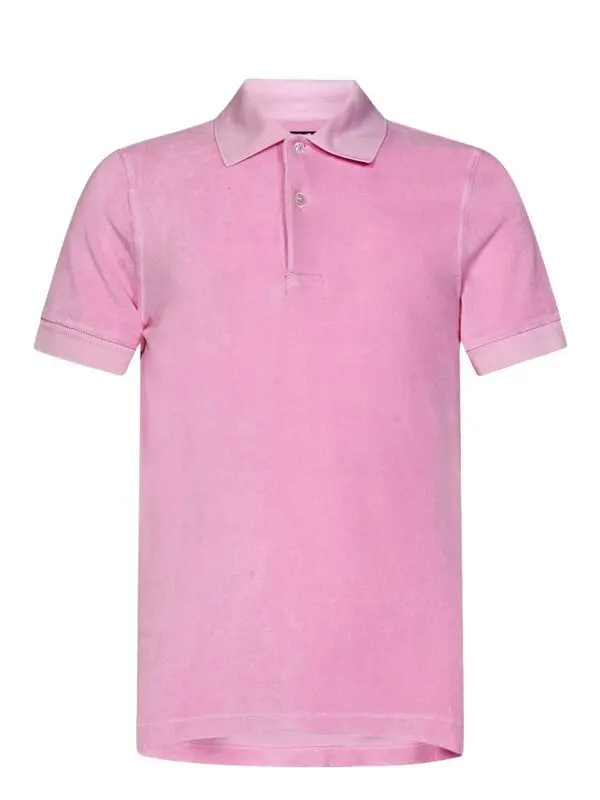 TOM FORD Short-sleeved Polo Shirt - Pink