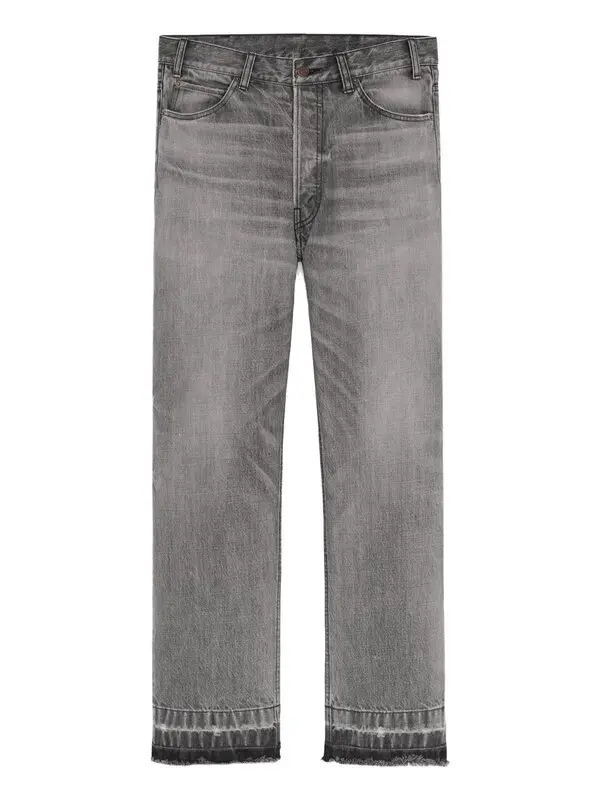Celine Wesley Jeans In Cotton Denim - Gray
