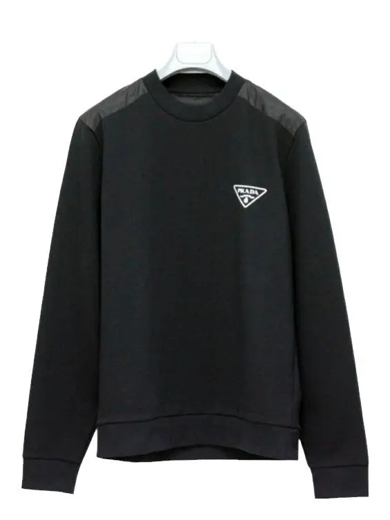Prada Long Sleeve Crewneck Sweater - Black
