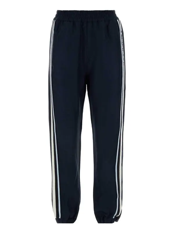 Moncler Logo Embroidered Straight Leg Sweatpants - Navy Blue
