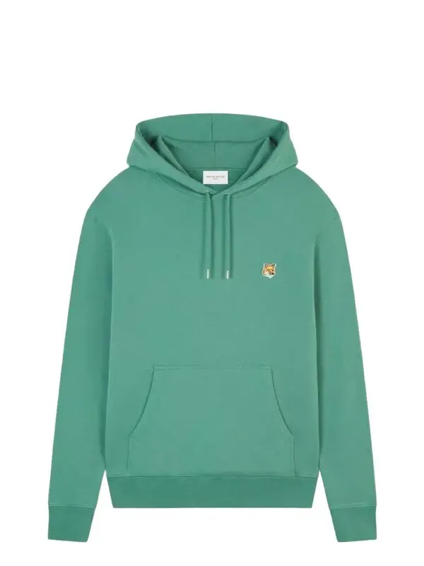 Maison Kitsuné Fox Head Patch Drawstring Hoodie - Blue
