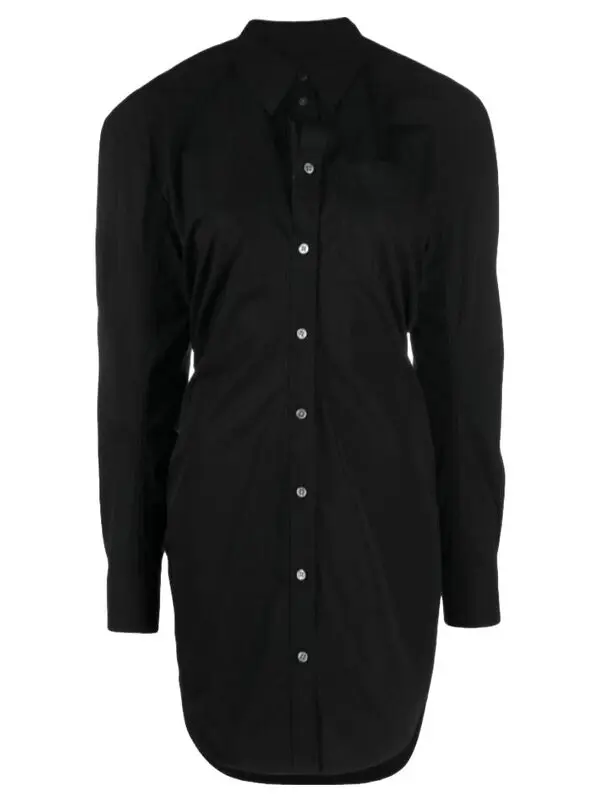 Alexander Wang Fitted Buttoned Mini Shirt Dress - Black