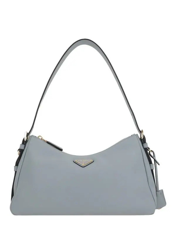 Prada Medium Shoulder Bag With Gold Hardware - Powder Blue