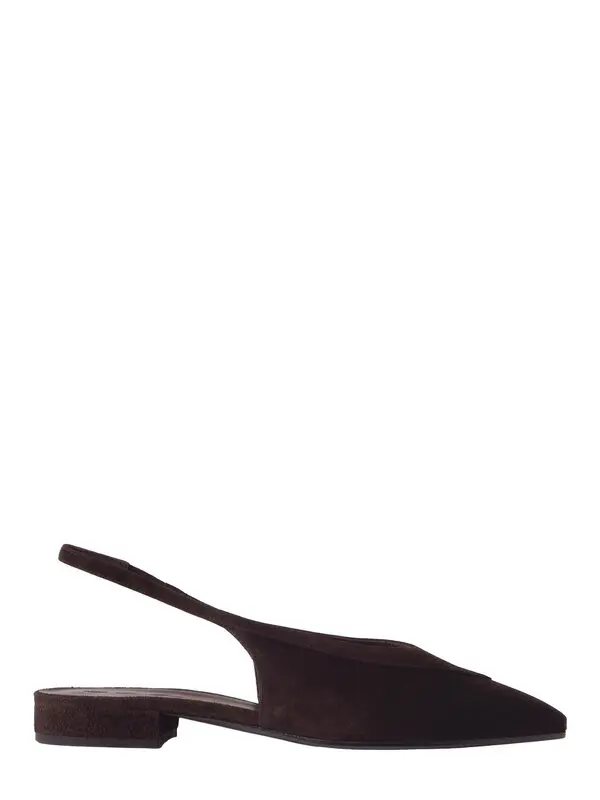Loro Piana Slingback Flat Sandals - Brown