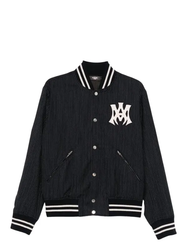 Amiri Hollywood Striped Bomber Jacket - Midnight Blue