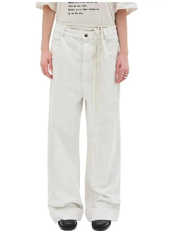 ANN DEMEULEMEESTER Kristel Baggy-fit Jeans - Pearl White