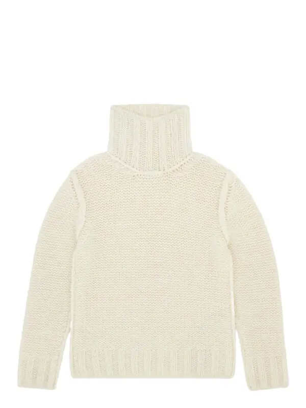 MAISON MARGIELA Chunky Wool Turtleneck Jumper - White