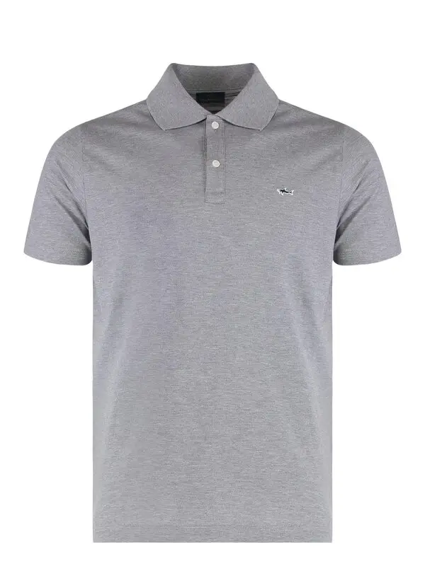 PAUL  SHARK Paul Shark Pique Polo Shirt - Grey
