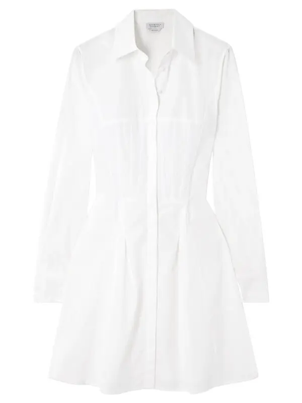 Gabriela Hearst Long Sleeve Shirt Dress - White