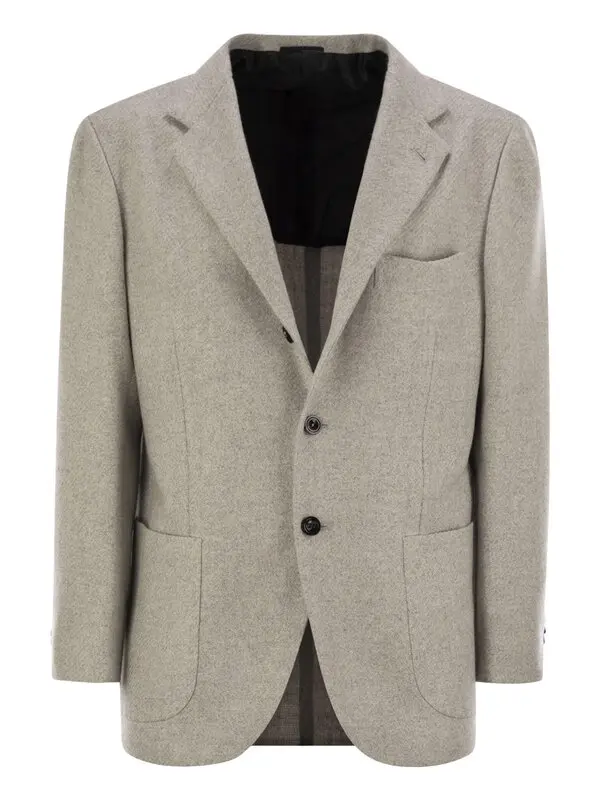Kiton Single-breasted Tailored Blazer - Gray