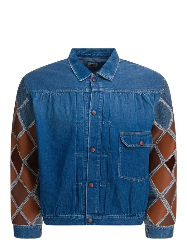 Kapital Paneled Denim Jacket - Blue