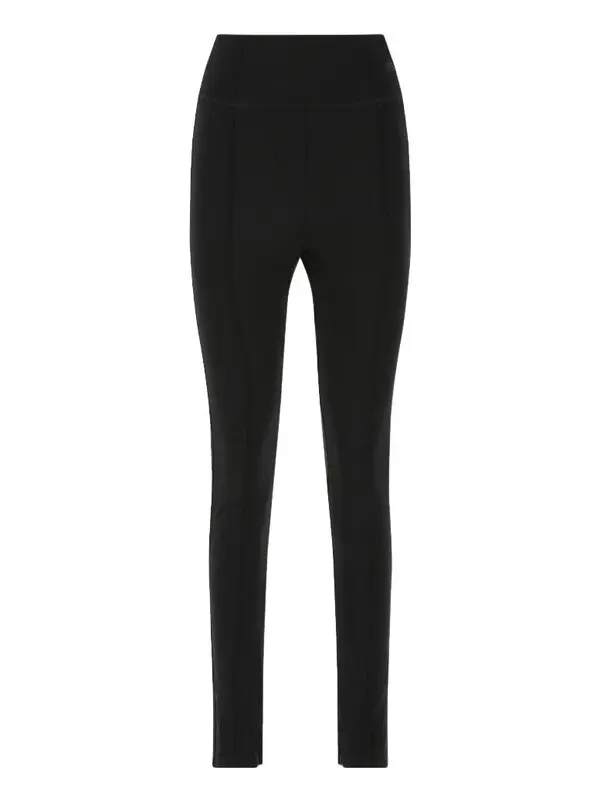 ROTATE BY BIRGER CHRISTENSEN Pleat-seam Stretch Leggings - Black