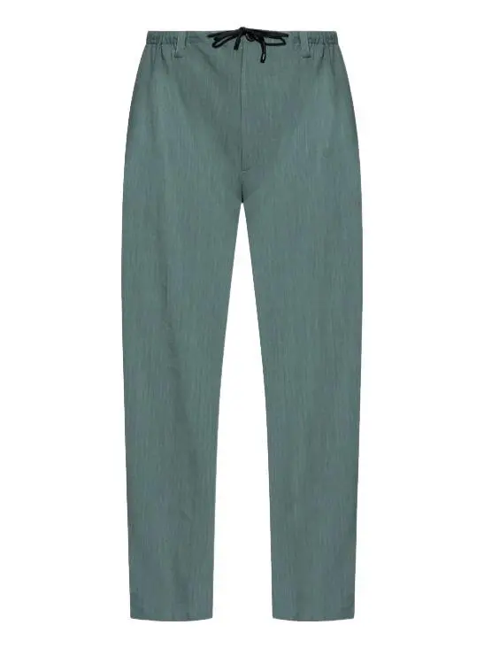 Dries Van Noten Elastic Waist Trousers - Green