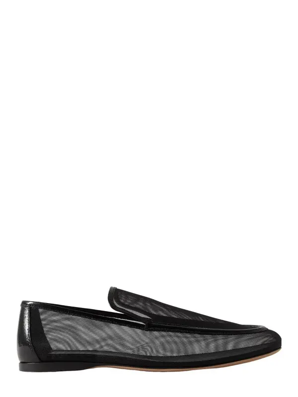 Khaite Round-toe Mesh Loafers - Black