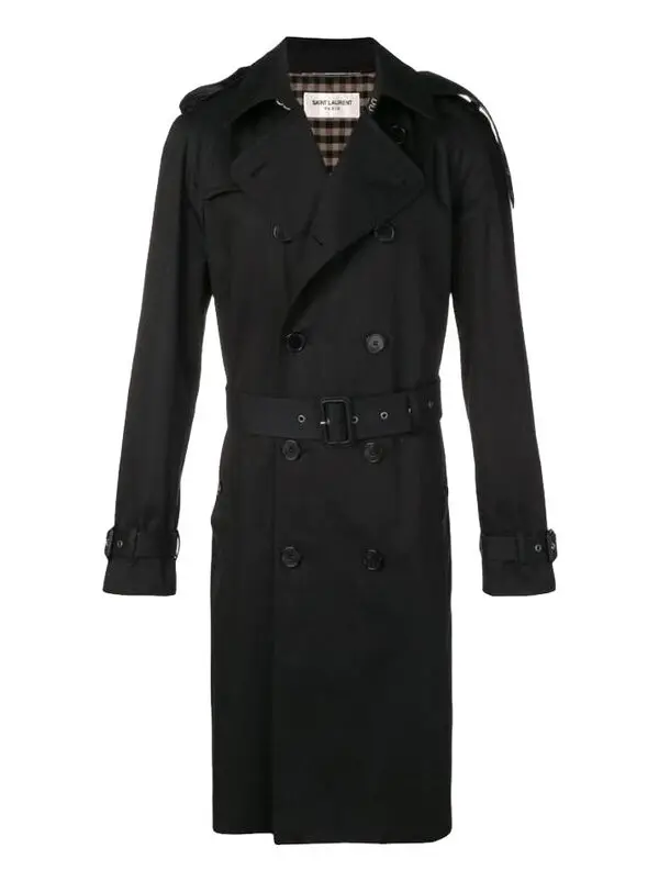 Saint Laurent Classic Trench Coat - Black