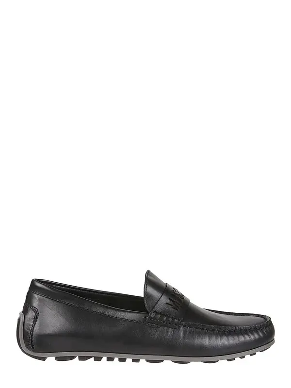 Moschino Detail Loafers - Black