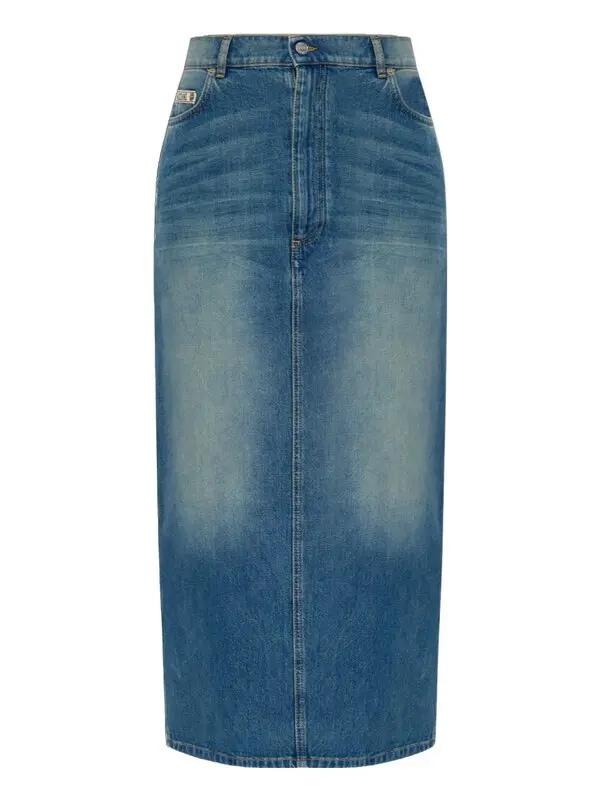 Moschino Denim Midi Skirt - Blue