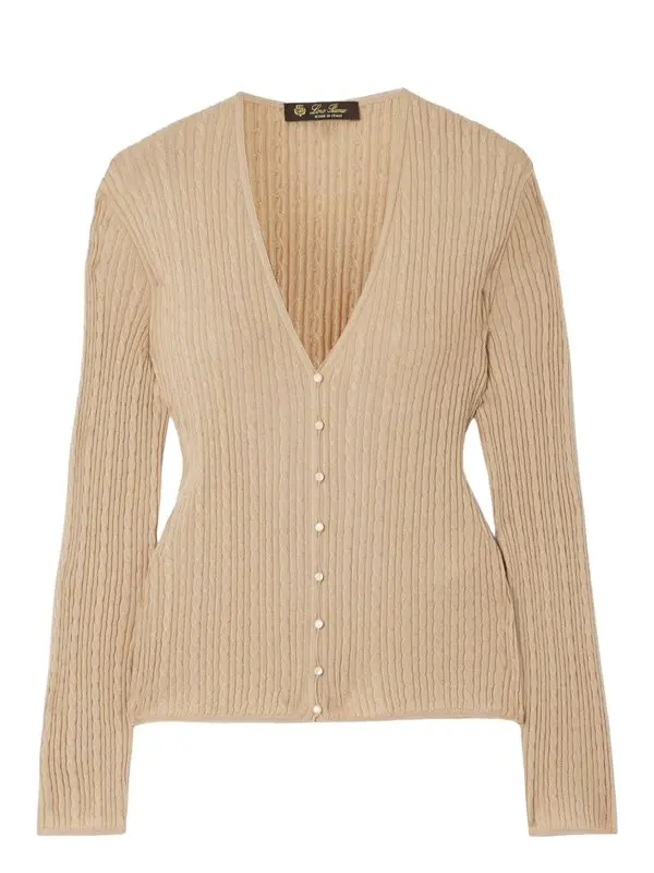 Loro Piana Twisted Knit Cardigan - Cream