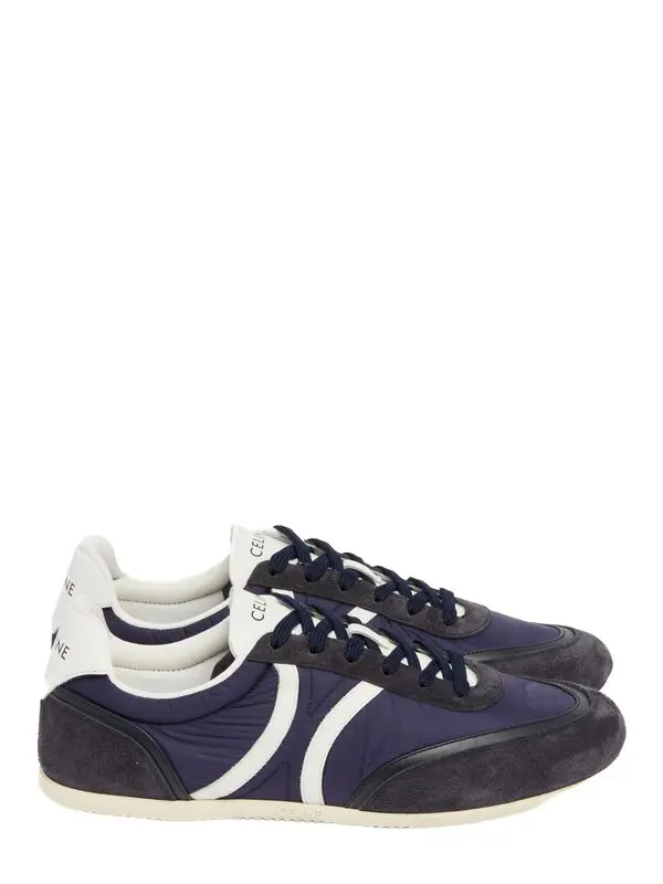 Celine Jogger Low Lace-up Sneakers In Nylon, Suede Calfskin, And Calfskin - Black