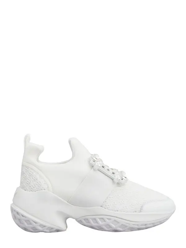 ROGER VIVIER Viv' Run Embellished Sneakers - White
