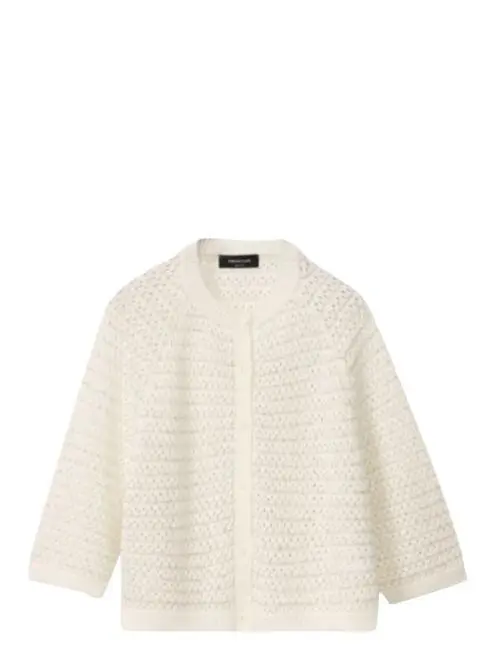 Fabiana Filippi Open-knit Cardigan With Sequins - White