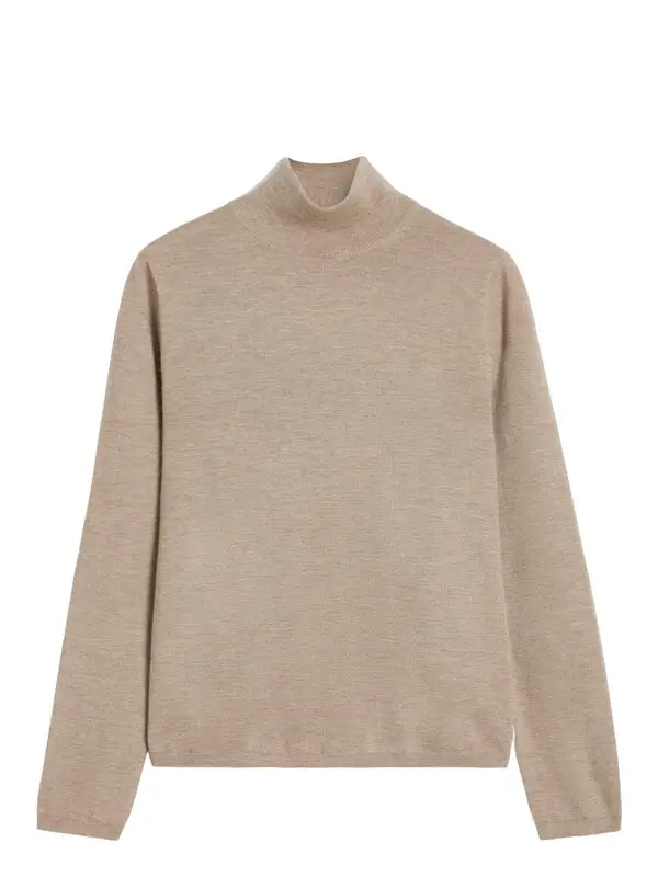 Max Mara Meana Turtleneck Knitted Jumper - Beige