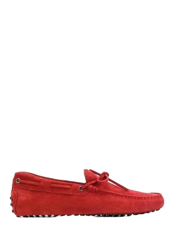 TOD'S Gommino Driving Shoes With Logo Badge Detail - Red