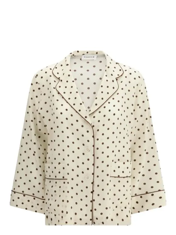P.a.r.o.s.h Polka-dot Silk Shirt - White