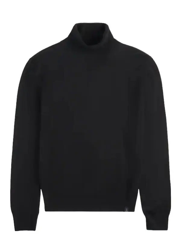 FAY High Neck Wool Sweater - Black