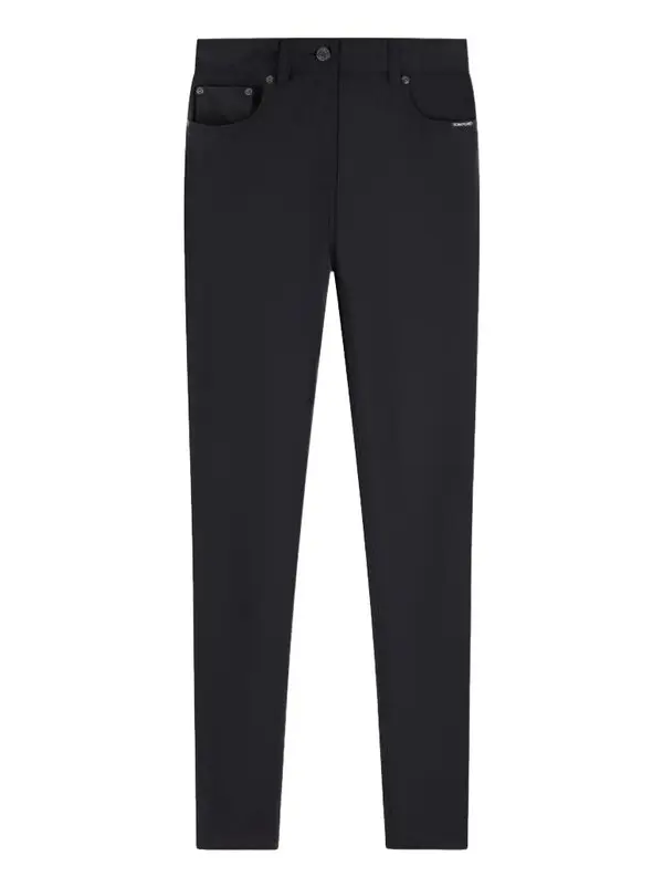 TOM FORD Jersey Skinny Jeans With Logo Patch - Black