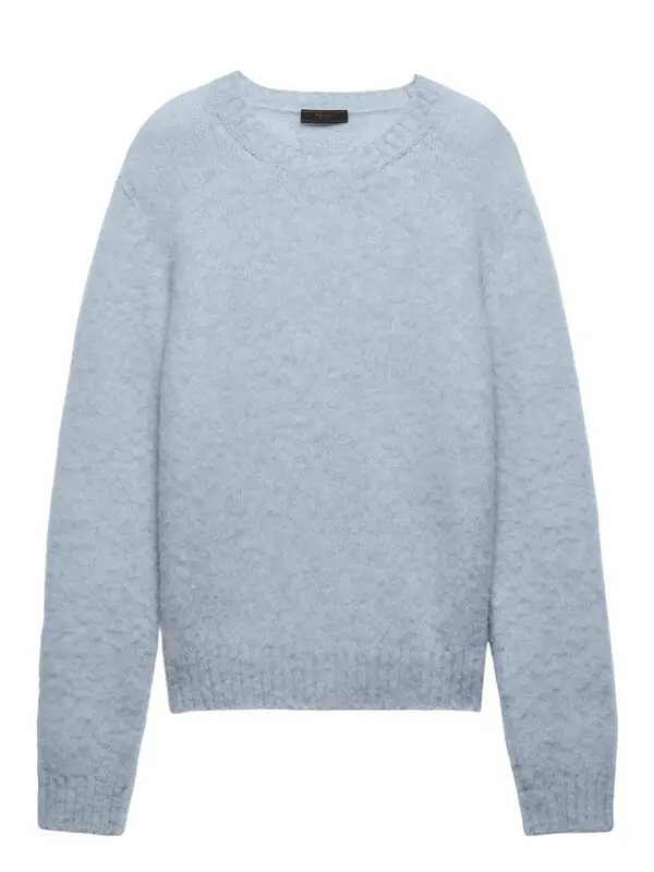 Prada Long Sleeve Crewneck Sweater - Sky-blue